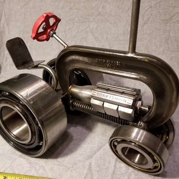 home made | Accessories | Tractor Made Out Of C Clamp And Scrap Metal ...